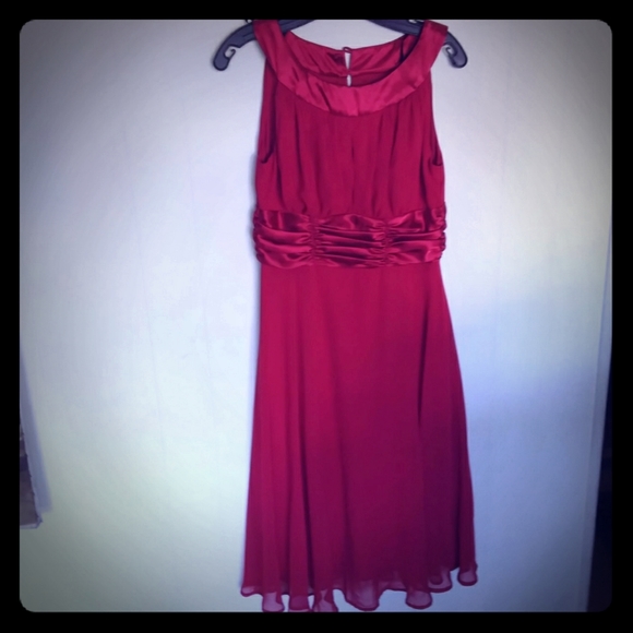 connected apparel | Dresses | New Satinchiffon Red Dress Lined Back ...
